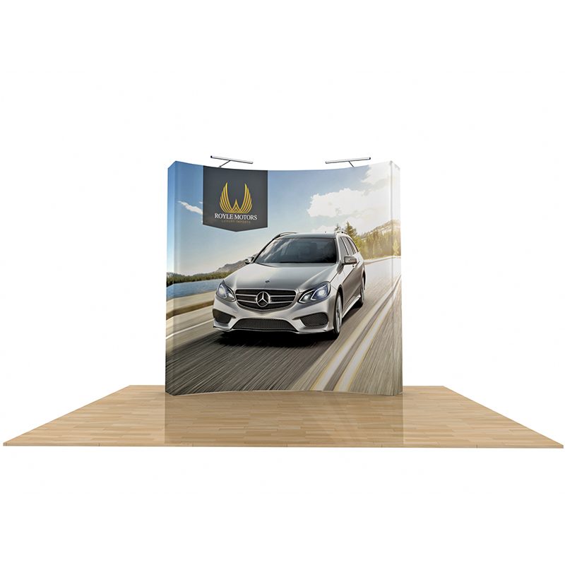 8ft Curved Velcro Graphic Pop-Up - Xibeo Portables - trade show booths ...